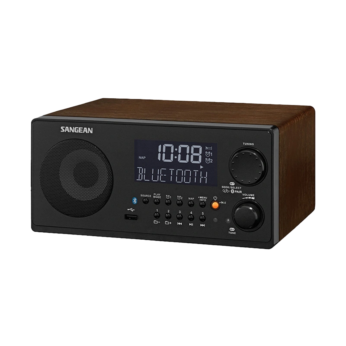 Sangean WR-22WL AM/FM-RDS/Bluetooth/USB Table-Top Digital Tuning Recei